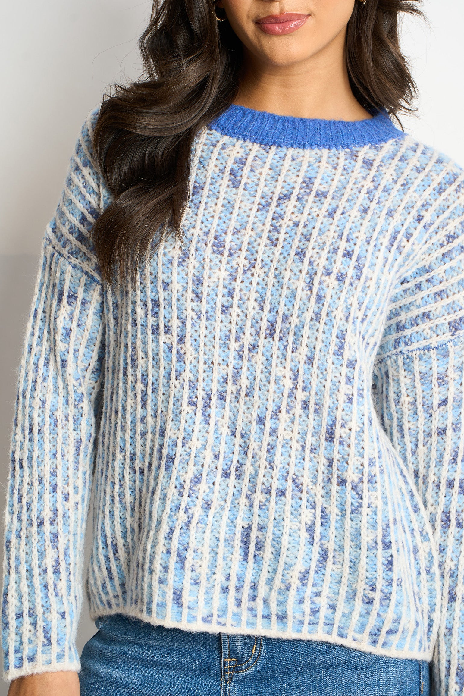 Speckled Italian Wool Blend Jumper - Blue – MSH Wholesale