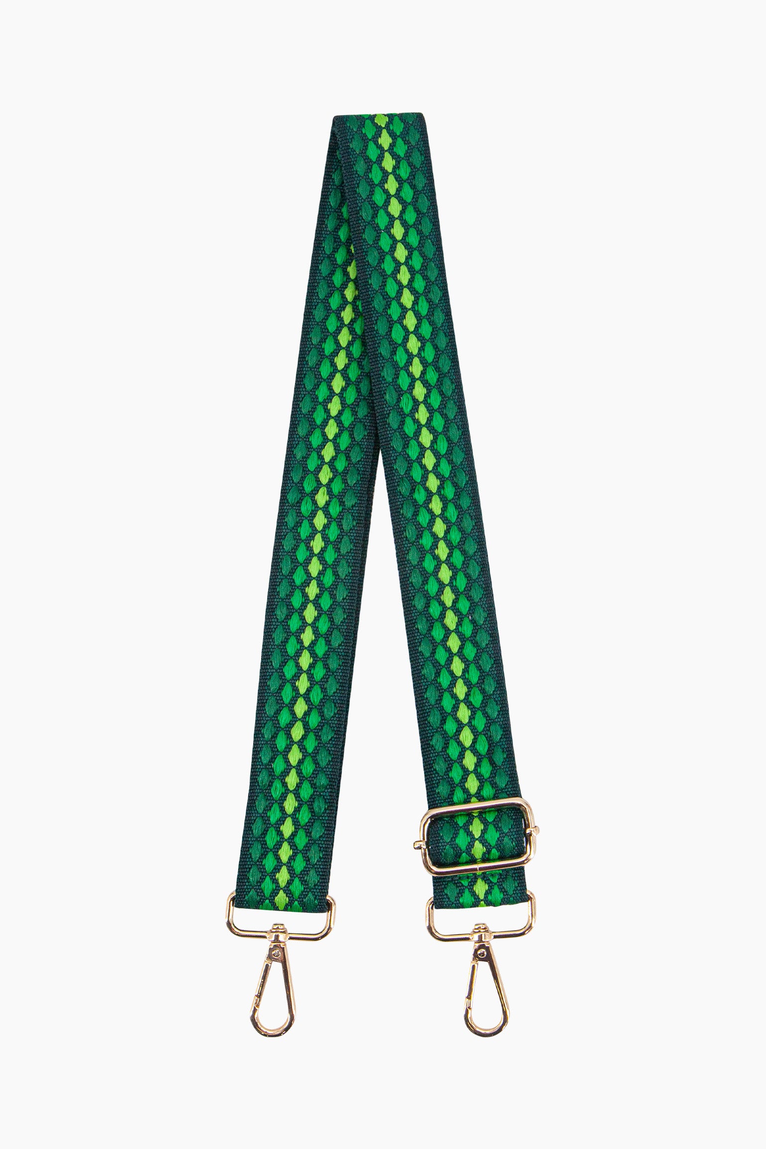 Sarta Green Spotted Woven Bag Strap Clip On Crossbody Shoulder Handbag ...